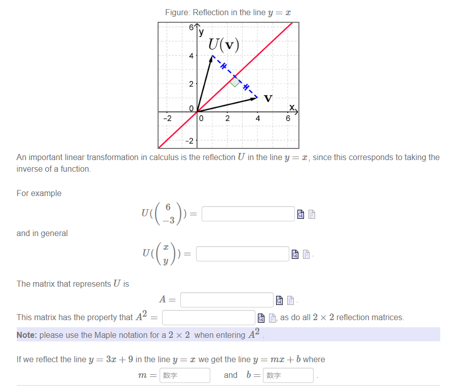 Solved Figure: Reflection in the line y=x An important | Chegg.com