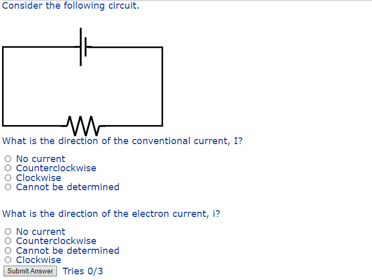 Solved Consider the following circuit.What is the direction | Chegg.com