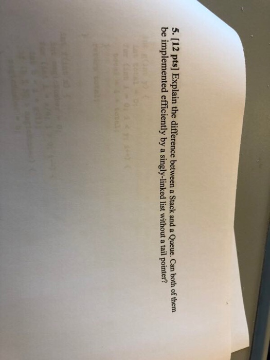 Solved 5 12 Pts Explain The Difference Be Implemented Chegg