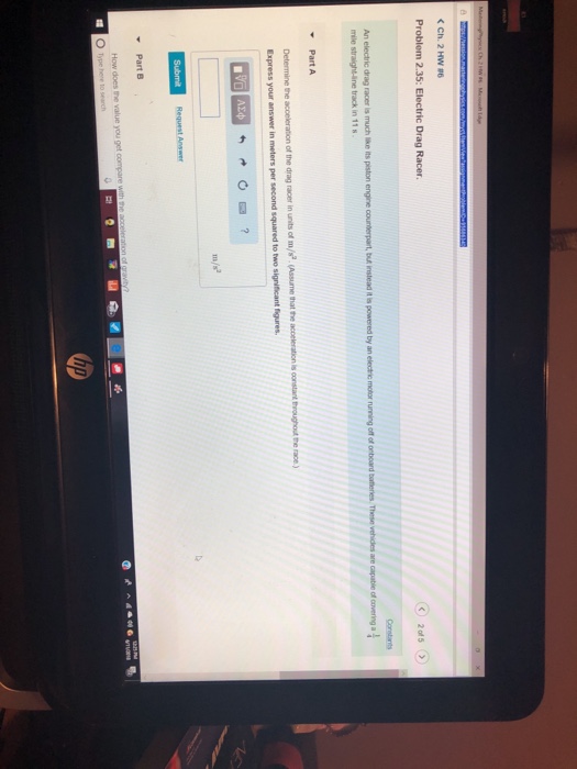 Solved Problem 2.35: Electric Drag Racer 9 | Chegg.com