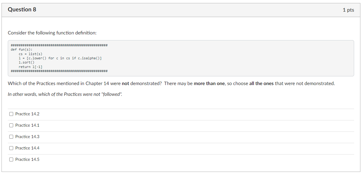Solved Consider the following function definition: | Chegg.com