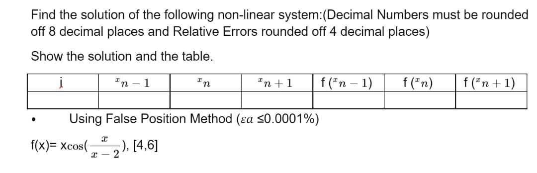 Solved Find the solution of the following non-linear | Chegg.com