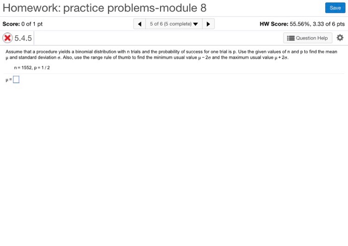 Solved Homework Practice Problems Module 8 Save Score 0 Of