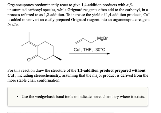 Solved Organocuprates predominantly react to give | Chegg.com