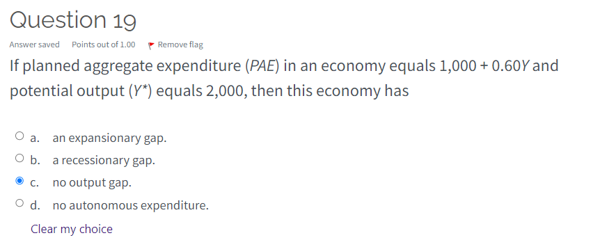 Solved If planned aggregate expenditure (PAE) in an economy | Chegg.com