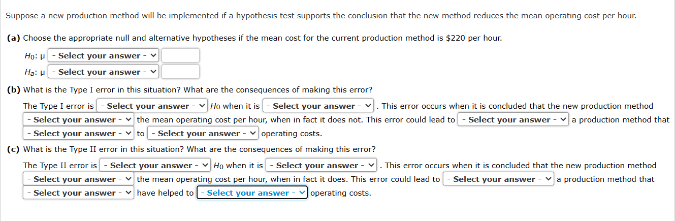 Solved Suppose a new production method will be implemented | Chegg.com