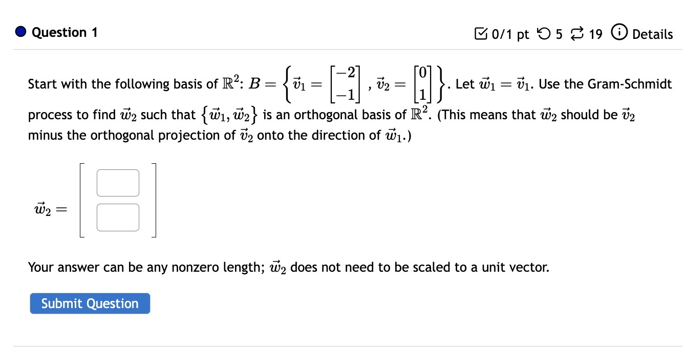 Solved Question 1Start with the following basis | Chegg.com