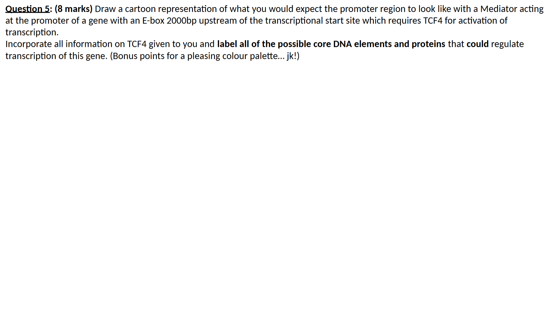 Solved Question 5: (8 ﻿marks) ﻿Draw a cartoon representation | Chegg.com