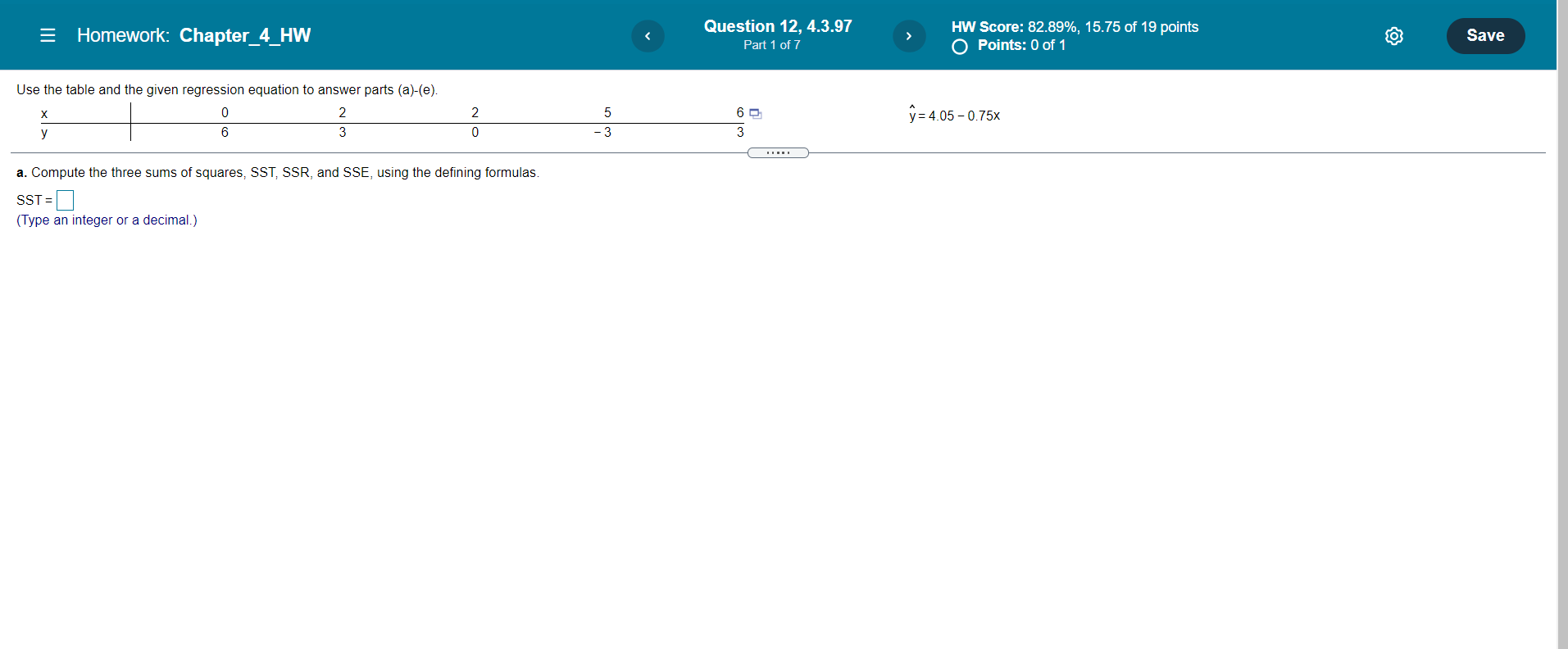 Solved Find a-e please: b. Verify the regression identity, | Chegg.com