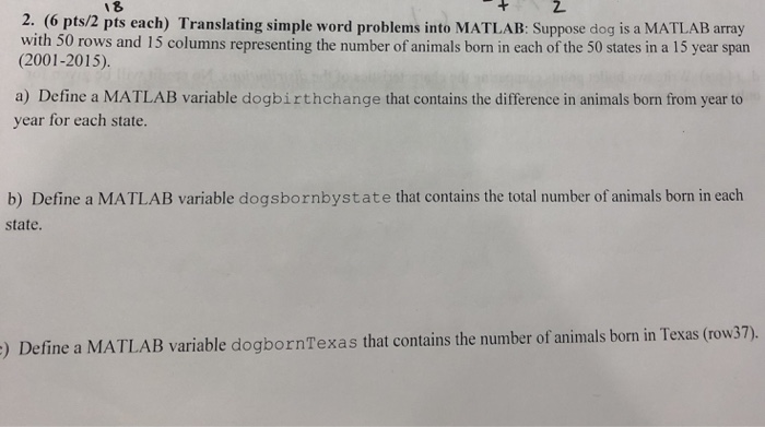 Solved 18 2 2. (6 pts/2 pts each) Translating simple word | Chegg.com