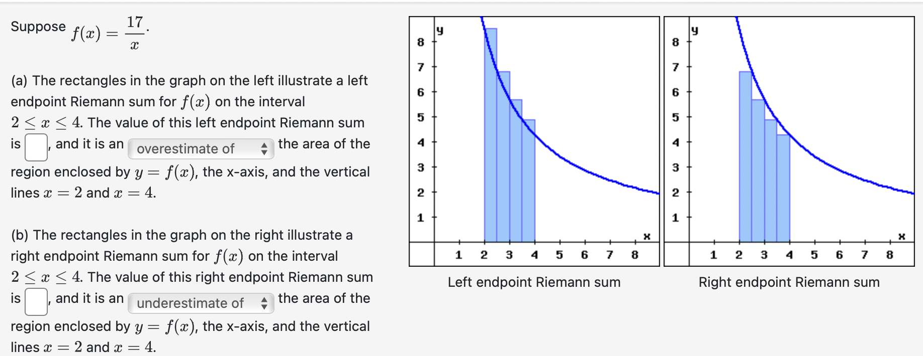 Solved Suppose f(x)=x17 (a) The rectangles in the graph on | Chegg.com