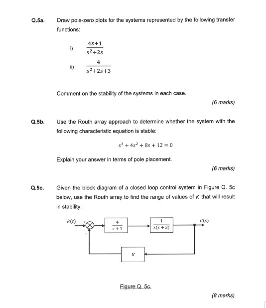 Solved Draw pole-zero plots for the systems represented by | Chegg.com