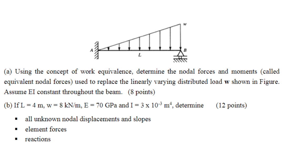 (a) Using the concept of work equivalence, determine | Chegg.com