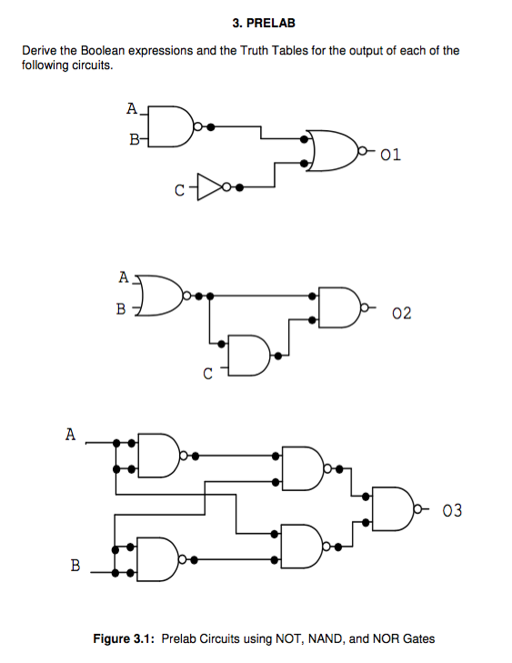 Solved 3. PRELAB Derive the Boolean expressions and the | Chegg.com