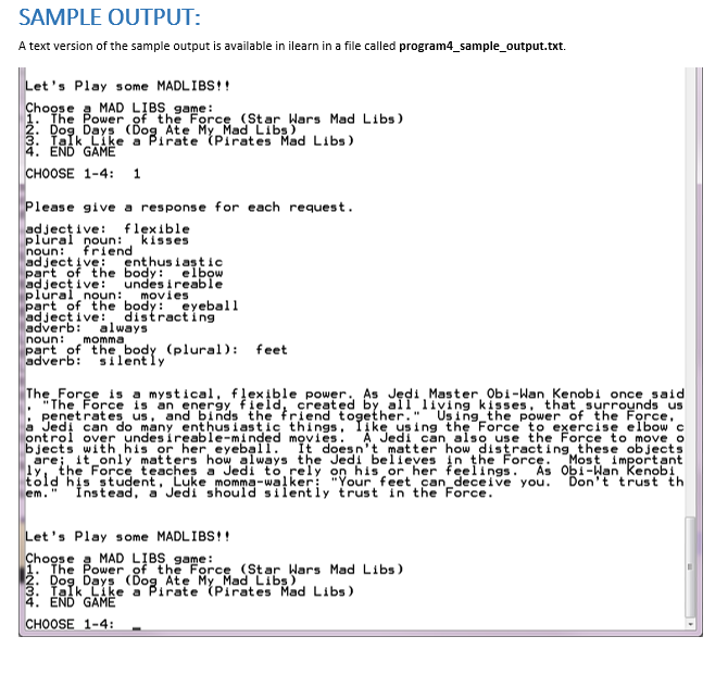 Solved DESCRIPTION: You will write a menu-based program that | Chegg.com