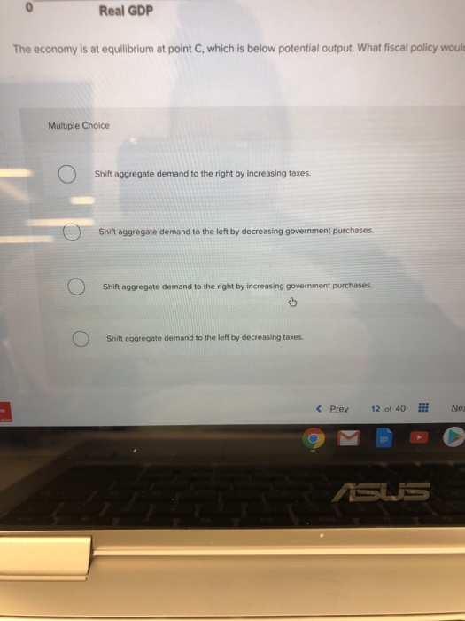 Solved AS AD, AD AD Real GDP ne economy is at equilibrium at | Chegg.com