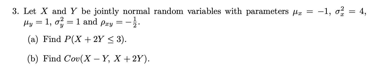Solved Let x ﻿and Y ﻿be jointly normal random variables with | Chegg.com