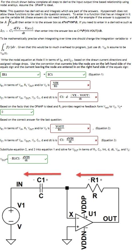 Solved For the circuit shown below complete all steps to | Chegg.com