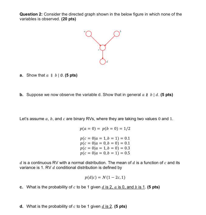 Solved Question 2: Consider the directed graph shown in the | Chegg.com