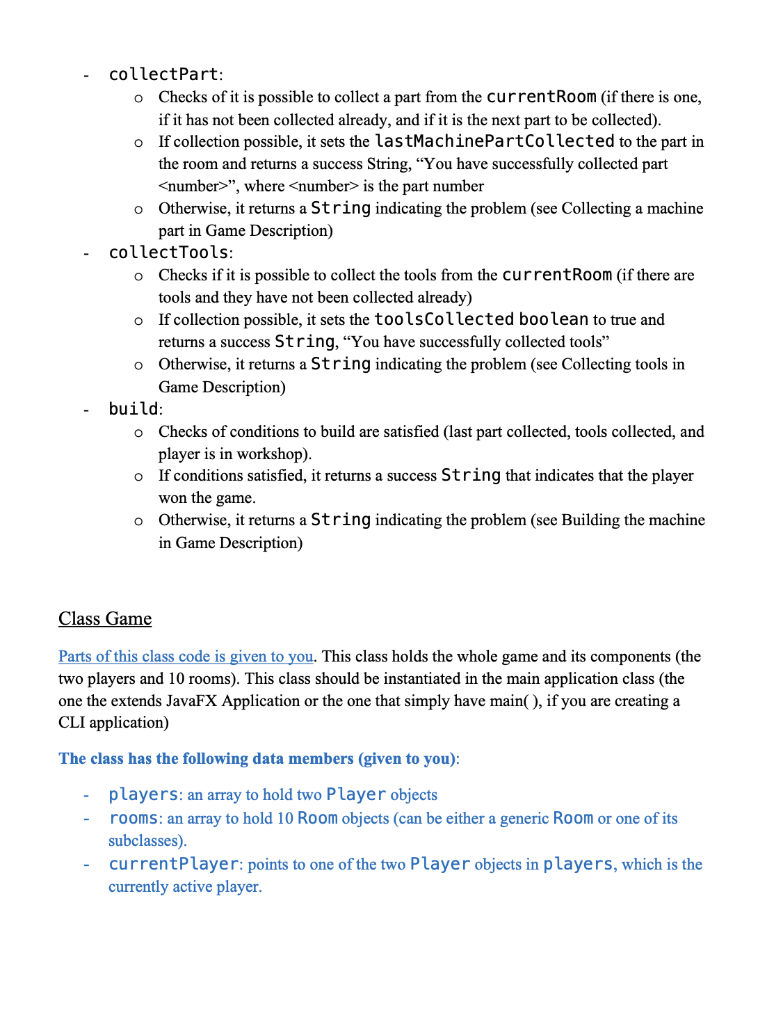 Solved Complete a text-based adventure game in java. I will | Chegg.com
