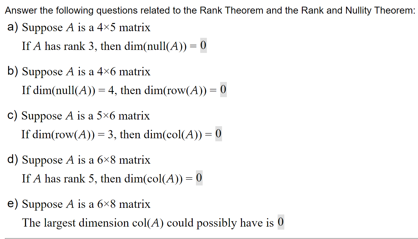 Solved Answer the following questions related to the Rank | Chegg.com