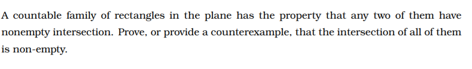 Solved A countable family of rectangles in the plane has the | Chegg.com