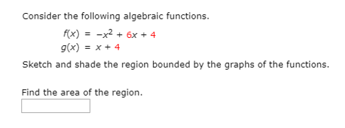 Solved Consider the following algebraic functions. f(x)2 | Chegg.com