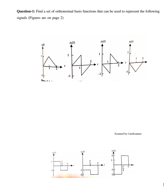 Solved Question-1: Find a set of orthonormal basis functions | Chegg.com