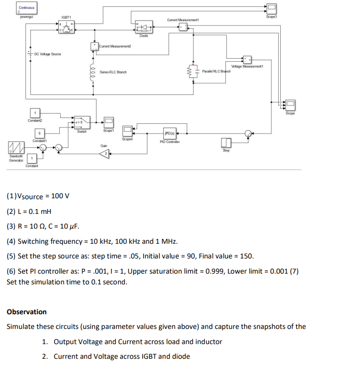 Solved Using Matlab Simulink Section 3 Buck-Boost converter | Chegg.com