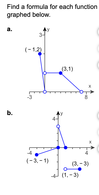 Solved Find a formula for each function Find a formula for | Chegg.com