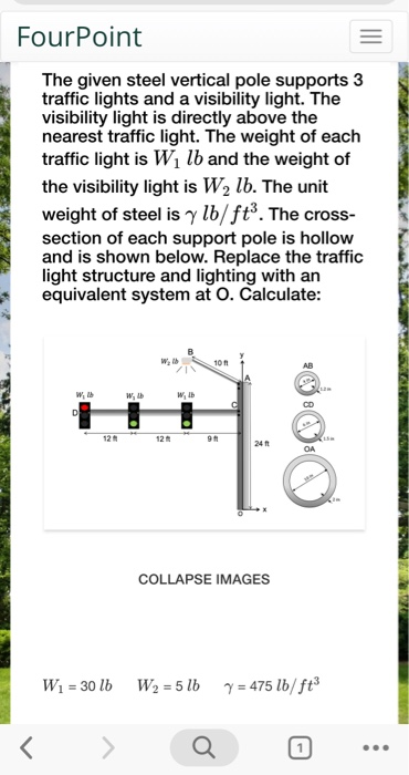FourPoint The given steel vertical pole supports 3 | Chegg.com