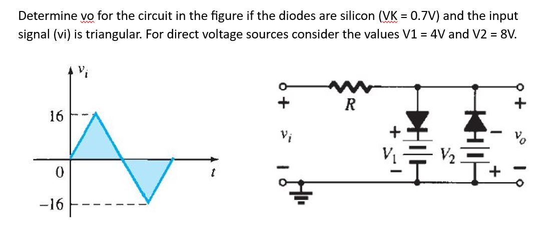 Solved Determine vo for the circuit in the figure if the | Chegg.com