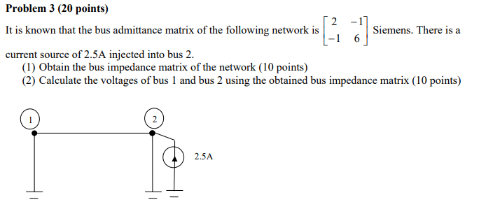 Solved Problem 3 (20 points) It is known that the bus | Chegg.com