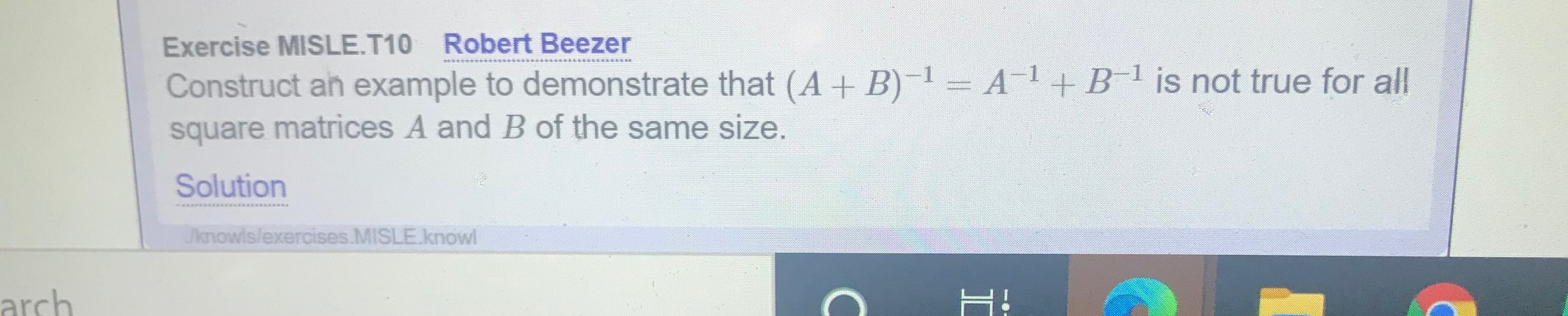 Solved 1. Compute the inverse of the matrix below. -2 3 3 4 | Chegg.com