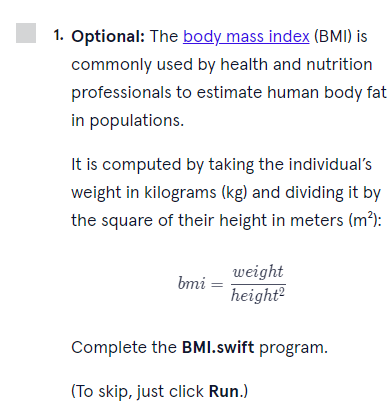 Solved 1. Optional: The body mass index (BMI) is commonly | Chegg.com