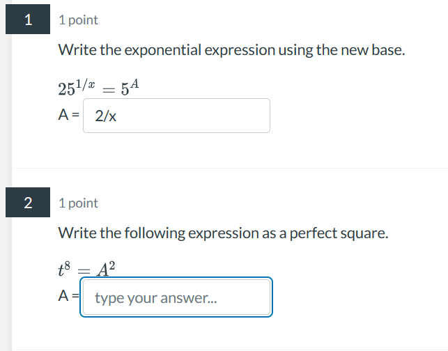 Solved Write the exponential expression using the new base. | Chegg.com