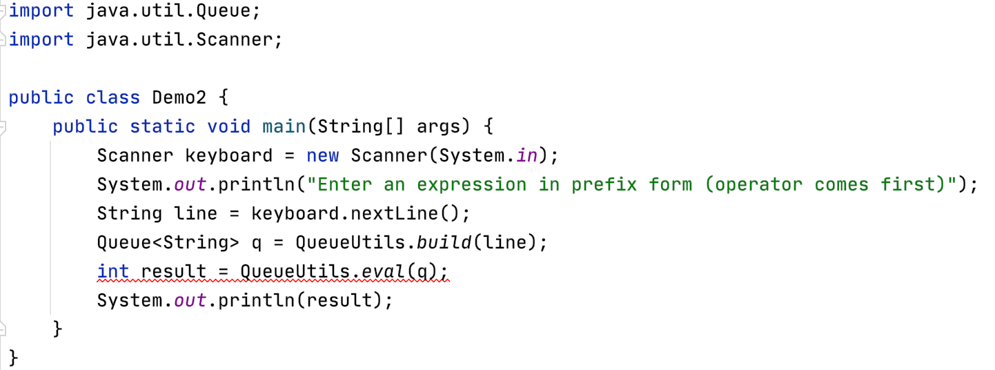 Solved Ask the user for prefix expressions and evaluate | Chegg.com