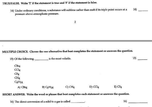 Solved TRUE/FALSE. Write T' if the statement is true and 'F' | Chegg.com
