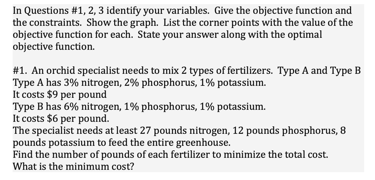 Solved In Questions #1, 2, 3 identify your variables. Give | Chegg.com