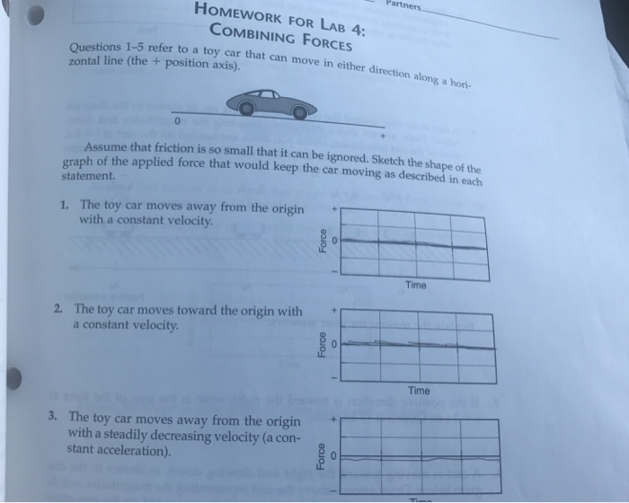 Solved HoMEWORK FOR LAB 4: COMBINING FORCES tions 1-5 refer | Chegg.com