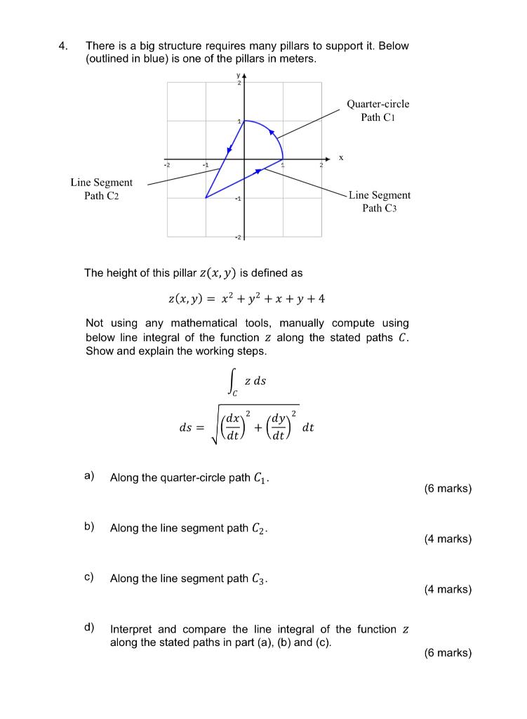 Solved 4. There is a big structure requires many pillars to | Chegg.com