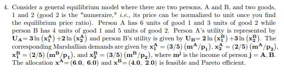 Solved 4. Consider a general equilibrium model where there | Chegg.com