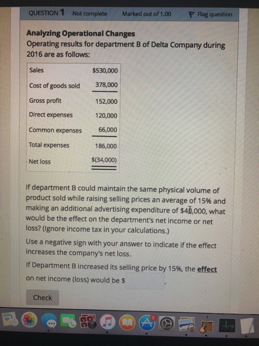 Solved Analyzing operational Changes Operating results for | Chegg.com