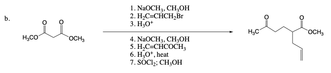 Solved b. 1. NaOCH3,CH3O 3. H3O+ 4. NaOCH3,CH3OH 5. | Chegg.com