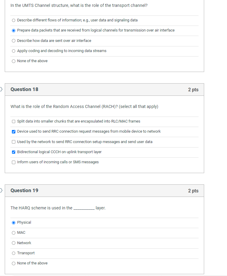 Solved In the UMTS channel structure, what is the role of | Chegg.com