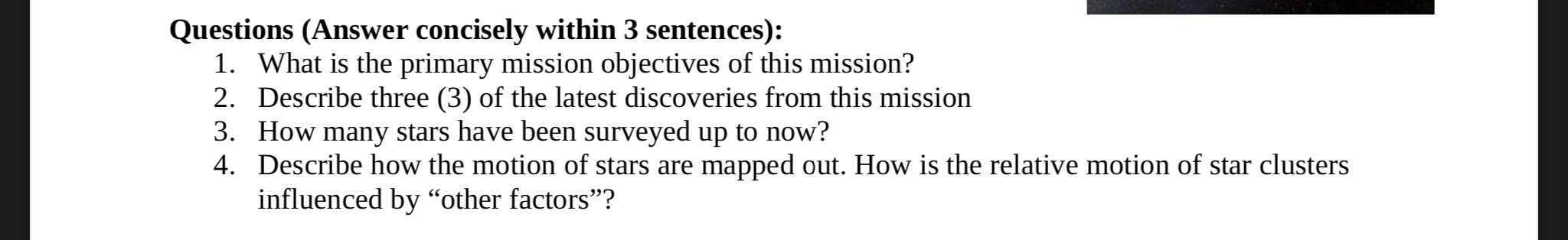 Solved Questions (Answer concisely within 3 sentences): 1. | Chegg.com