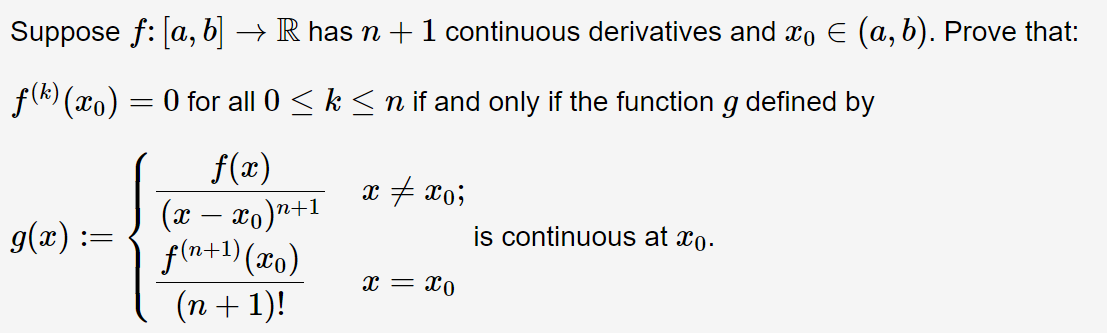 Solved = Suppose f: [a, b] + R has n +1 continuous | Chegg.com