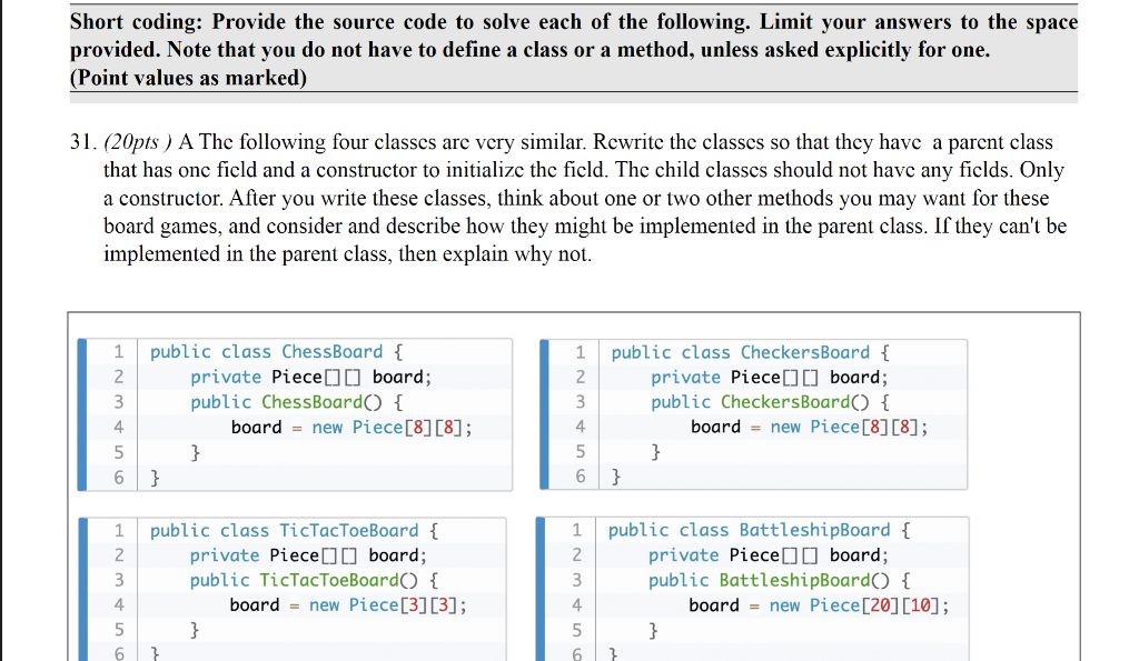 Solved Short coding: Provide the source code to solve each | Chegg.com