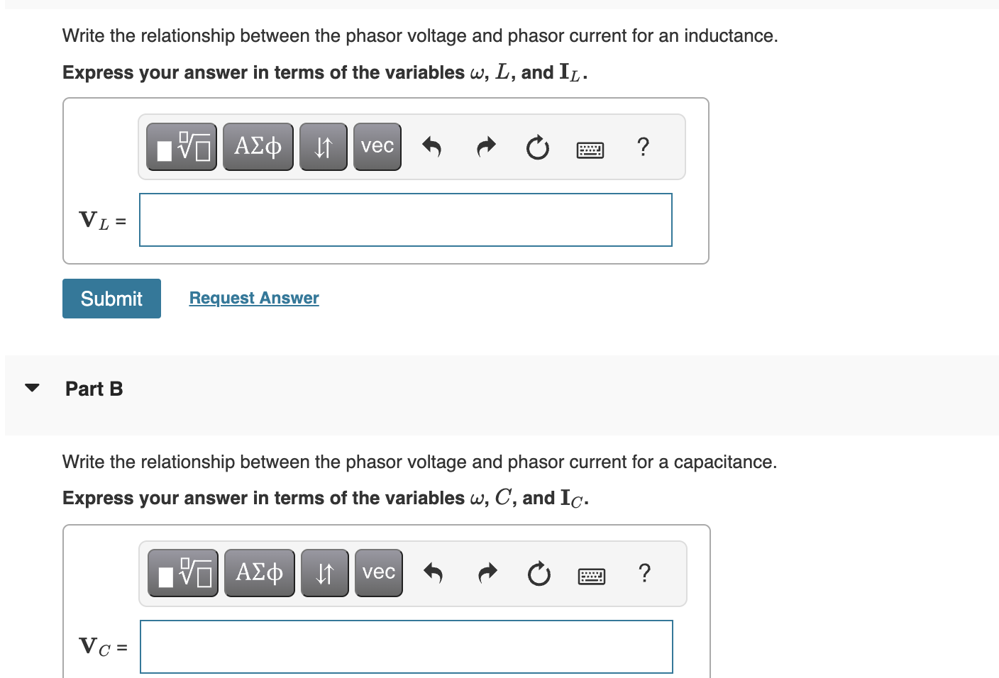 Solved Write the relationship between the phasor voltage and | Chegg.com