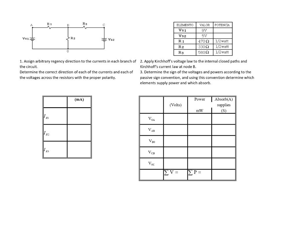 Solved 1. Assign arbitrary regency direction to the currents | Chegg.com